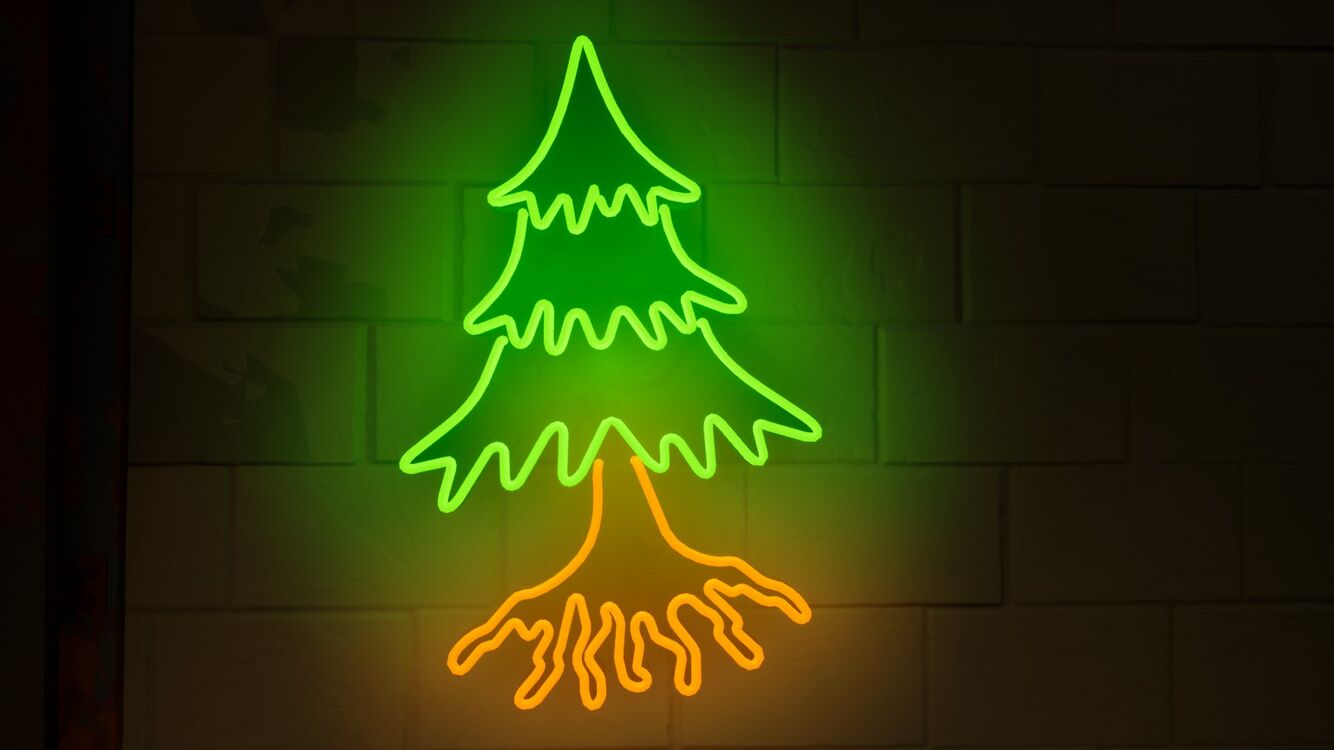 Neon Pine Tree Sign - Pacific Drive Wiki